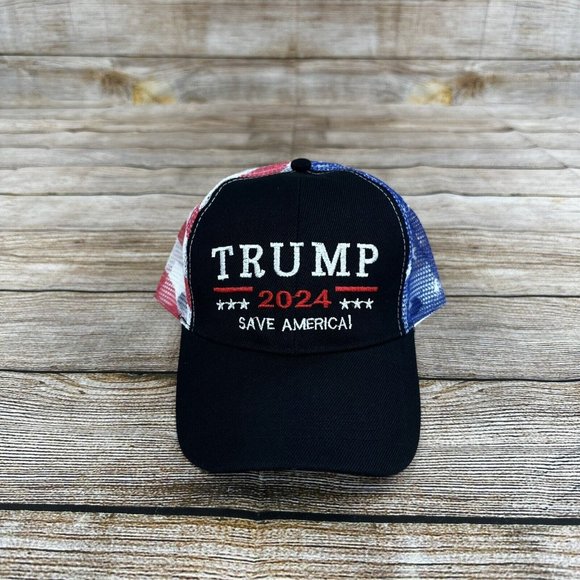 Trump | Accessories | Trump 224 Save America Mesh Black Snapback Hat ...
